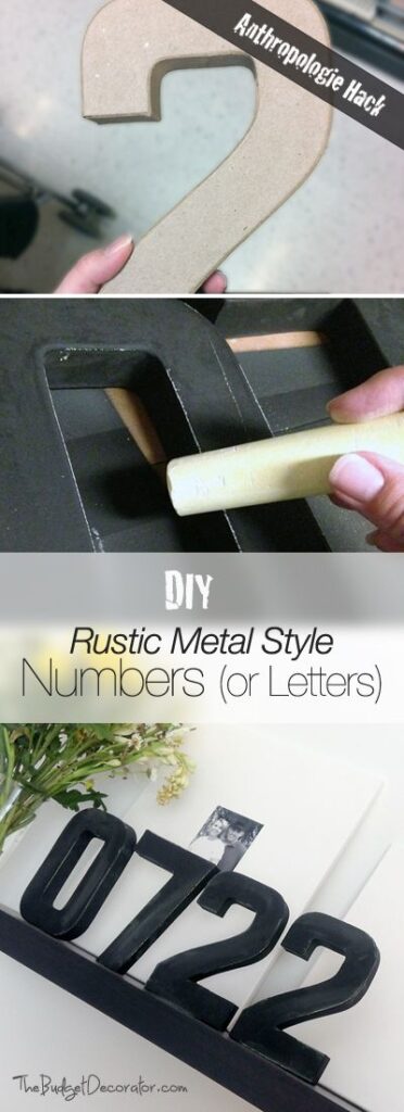 DIY Hobby Lobby Metal Numbers Dupe • The Budget Decorator