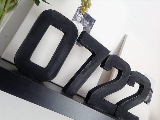 DIY Hobby Lobby Metal Numbers Dupe • The Budget Decorator
