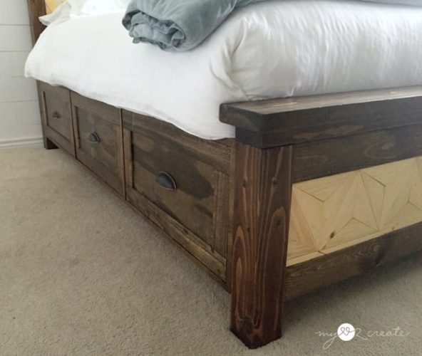 DIY Storage Bed Projects: Build A DIY Bed Frame With Storage • The ...