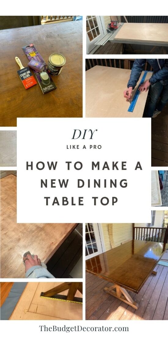 DIY Dining Table Top Transformation: A How-to Guide • The Budget Decorator